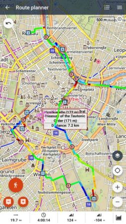 The new Locus Map uses information from Wikipedia on the map